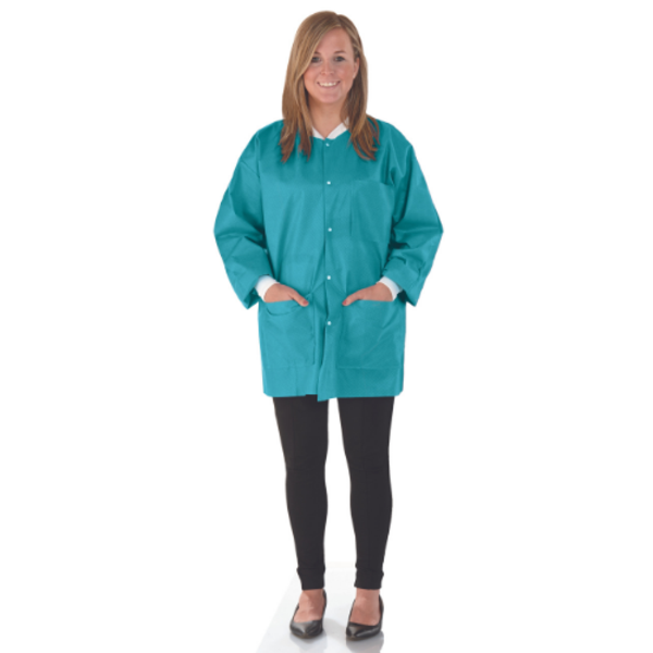 SafeWear Hipster Jacket Tropical Teal Large 12/Pk | DC Dental SafeWear Hipster Jacket Tropical Teal Large 12/Pk | DC Dental
