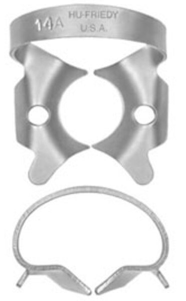 Rubber Dam Clamp Satin Finish 14A | DC Dental