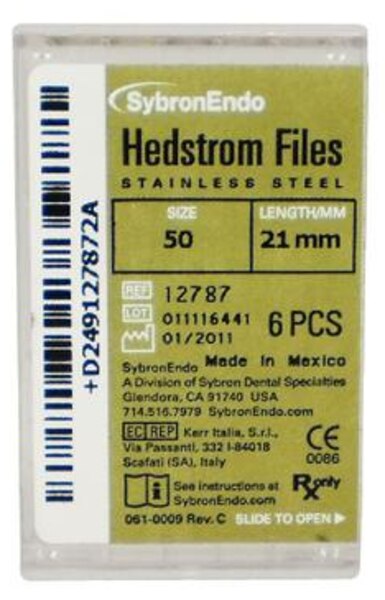 Hedstrom Files 21mm #50 6/Bx | DC Dental
