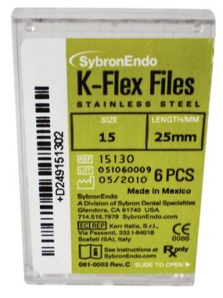 SybronEndo K-Flex Files SS 25mm #15 6/Bx | DC Dental