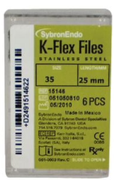 SybronEndo K-Flex Files SS 25mm #35 6/Bx | DC Dental