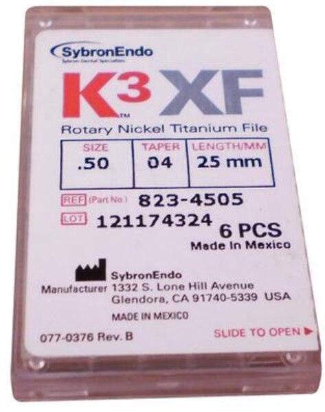 K3 XF File .50/.04 25mm 6/Pk | DC Dental