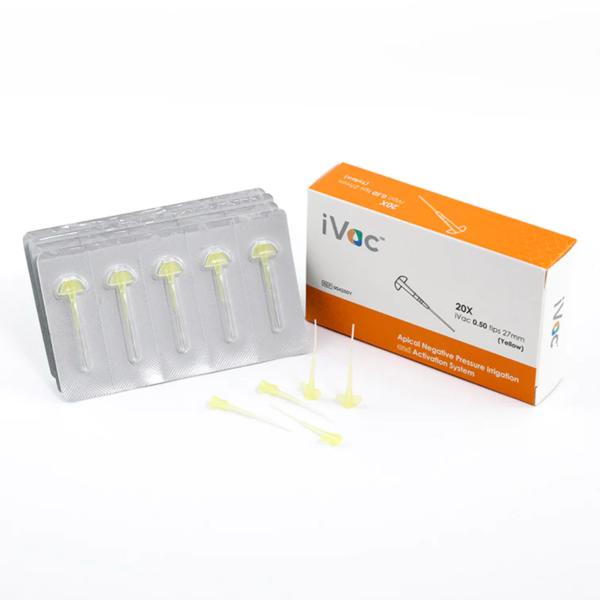 iVac Irrigation System Tips 0.50 27mm Yellow 20/Pk | DC Dental
