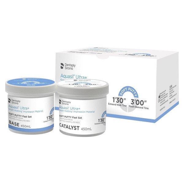 Aquasil Ultra+ Soft Putty Fast Set 2x450mL | DC Dental