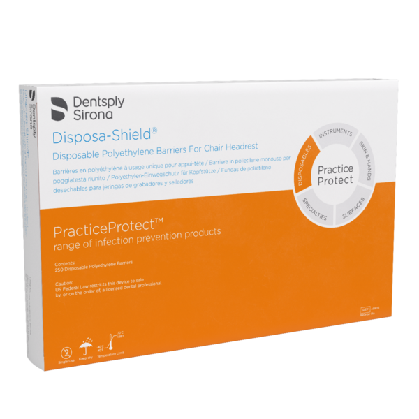 Disposa-Shield Headrest Cover Poly 13x13 250/Box | DC Dental