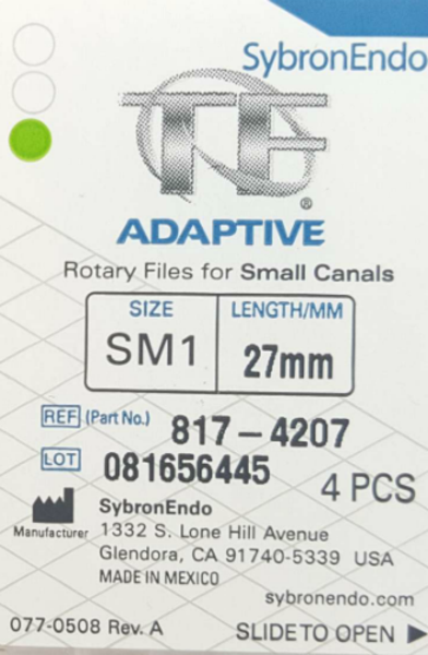 TF Adaptive Files 27mm SM1 4/Pk | DC Dental
