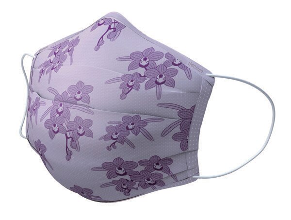 BeeSure Earloop Masks Orchid Floral Lavender 50/Bx ASTM 3 | DC Dental