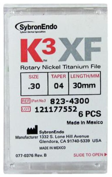 K3 XF File .30/.04 30mm 6/Pk | DC Dental